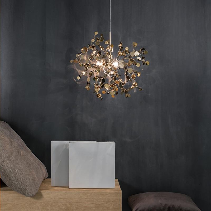 Sarah - Suspension Luminaire Dorée Design, en acier - Lumiart – LumiArt